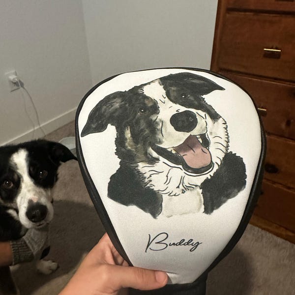 Father's Day Gift Custom Golf Head Cover With Cat Portrait With Color ...