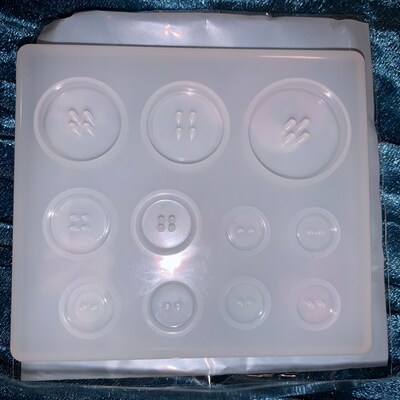 Colorful Button Silicone Mold-circular Button Resin Mold-button ...