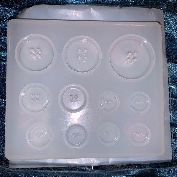 Colorful Button Silicone Mold-circular Button Resin Mold-button ...