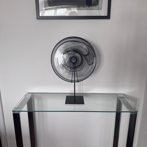 10” High Double Crossbar Metal Display Stand for Art Objects - 4x4 Base ...