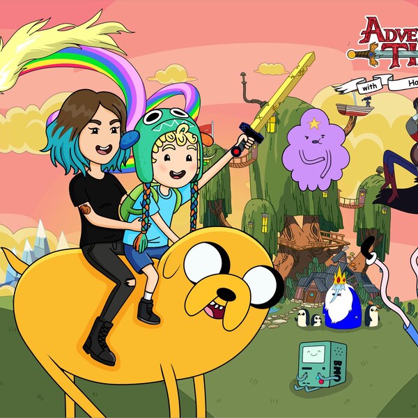 Personalized Adventure Time Portrait | Digital Family Portrait ...