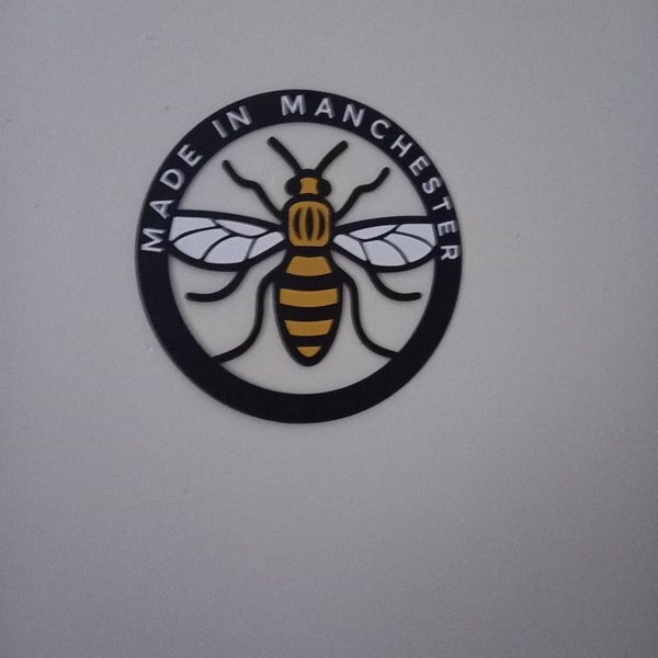 Made in Manchester Bee Wall Art - Etsy UK