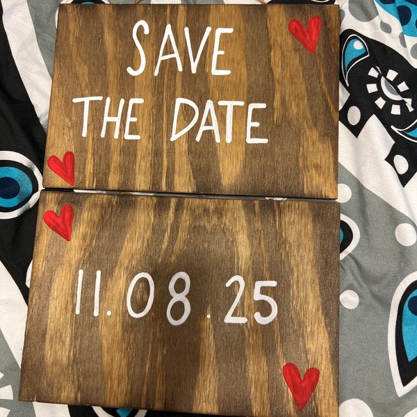 Save the Date Sign - ENGAGEMENT SIGNS, Engagement Photo Prop, Wooden ...