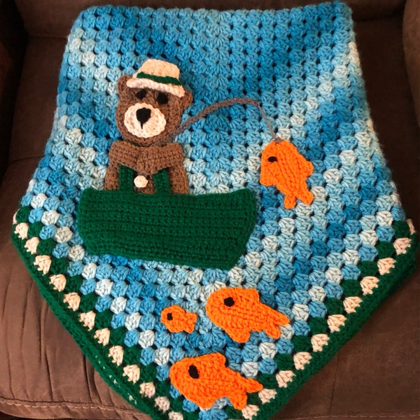 Gone Fishing Crochet Applique Pattern Instant Pdf Download - Etsy