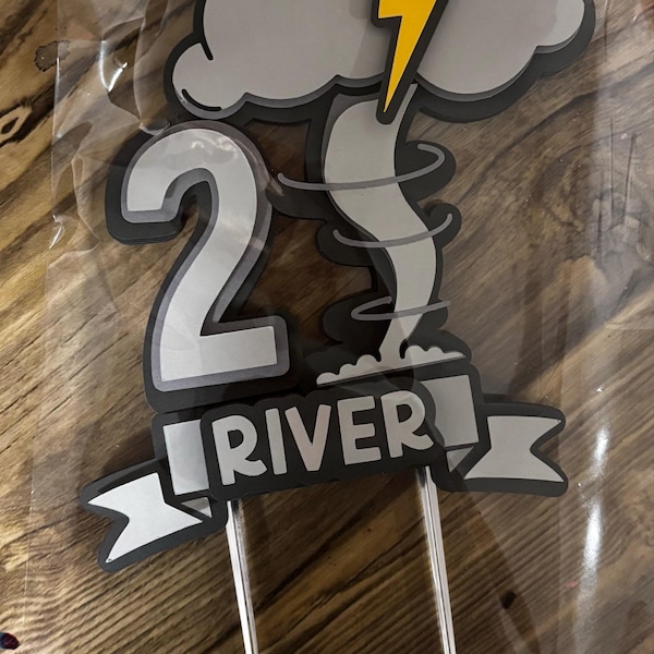 Tornado Theme Cake Topper| Two-nado Theme| Four-nado Theme Party - Etsy