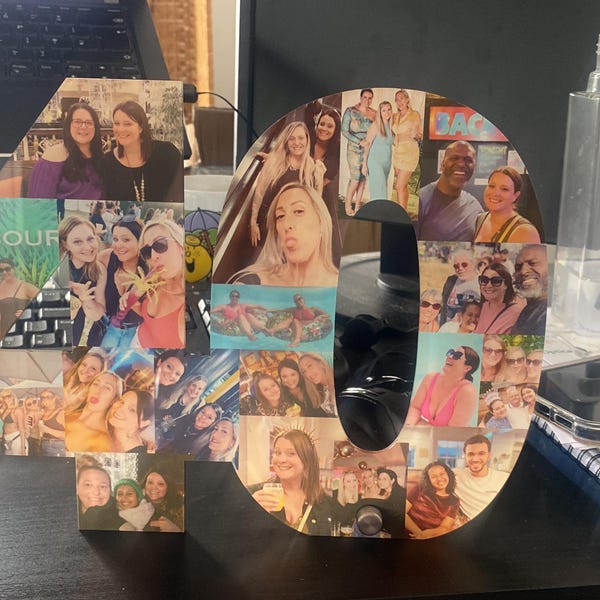Acrylic Photo Number Collage, Birthday Gift, Photo Gift, Personalised ...