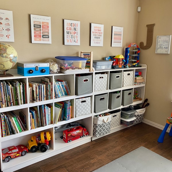 Set of Educational Posters, 8 Homeschool Prints, Montessori Classroom ...