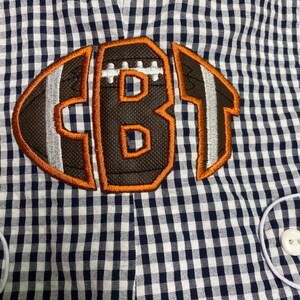 Embroidery Design Football Monogram Font Set APPLIQUE Embroidery ...