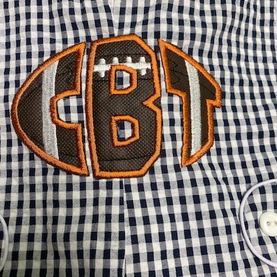 Embroidery Design Football Monogram Font Set APPLIQUE Embroidery ...