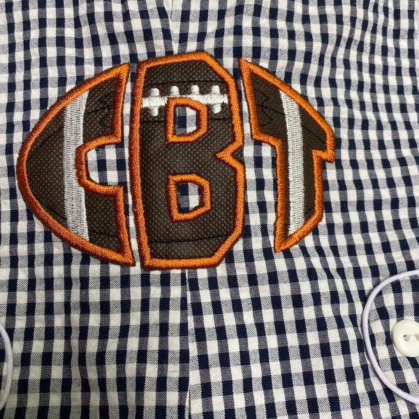 Embroidery Design Football Monogram Font Set APPLIQUE Embroidery ...