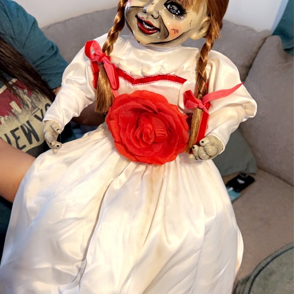 OOAK Demonic Annabelle Doll Silver Dark Version Super Evil Super Creepy ...