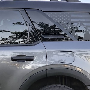 American Flag Mountain Scene Rear Side Window Decals for 2021 Ford ...
