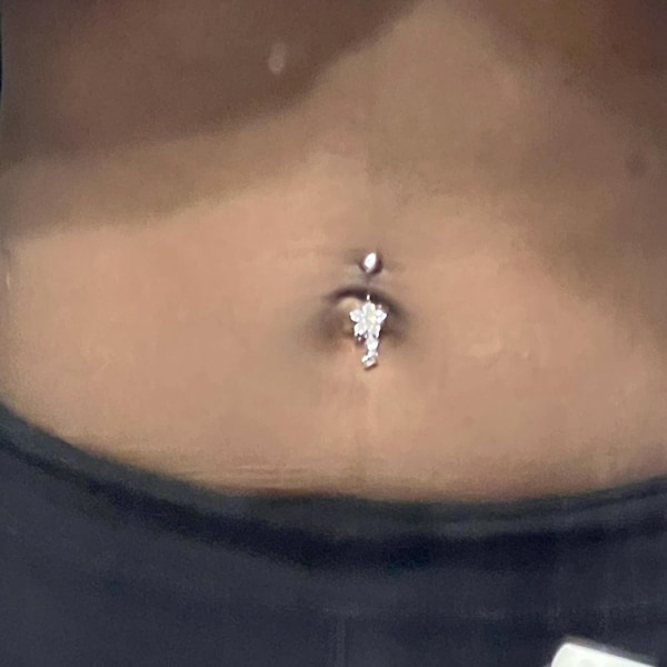 14G Sterling Silver Heart Belly Button Clicker - S925 10mm Navel Belly ...