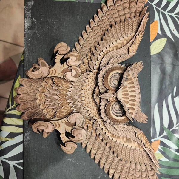 Multilayer Owl Mandala 12 Layers for Laser and Cutter Machines, Home ...