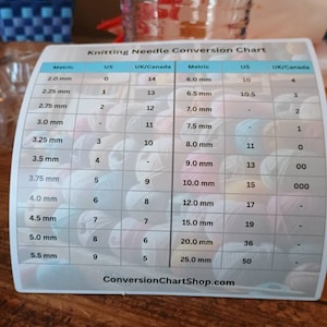 Crochet Hook Conversion Chart Magnet - Etsy