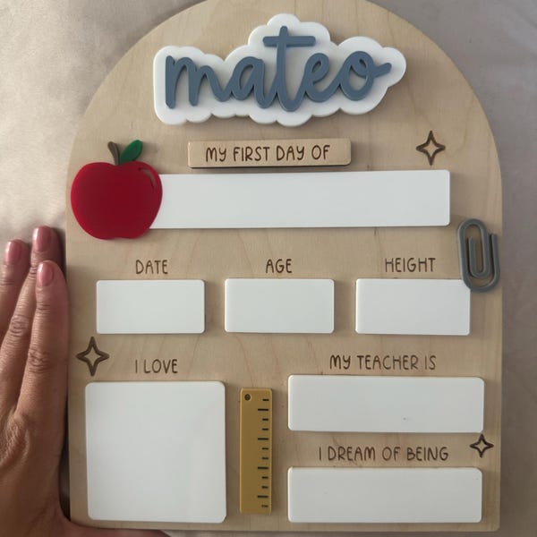 First Day of School Sign | Changeable Back to School Sign ...