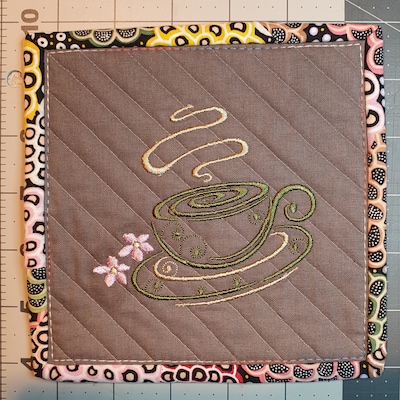 Coffee Cup Embroidery Machine Design Pes Kitchen Instant Digital ...