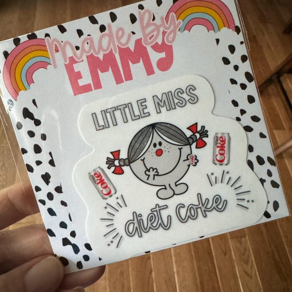Little Miss Coke Zero Sticker | Trendy Sticker | Water Bottle Sticker ...