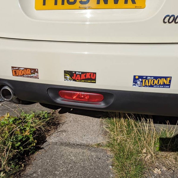 Vinyl Sticker, 'visit Tatooine' 15cm X 5cm Star Wars, Bumper Sticker, A ...