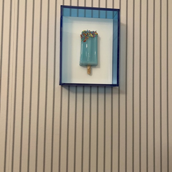 Popsicle Shadow Box, Pop Art Wall Hanging, Nursery Wall Art, Home Decor ...