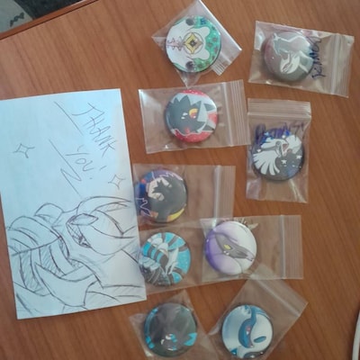 Bug Type Pokemon Pinback Buttons 32mm Caterpie, Butterfree, Volcarona ...