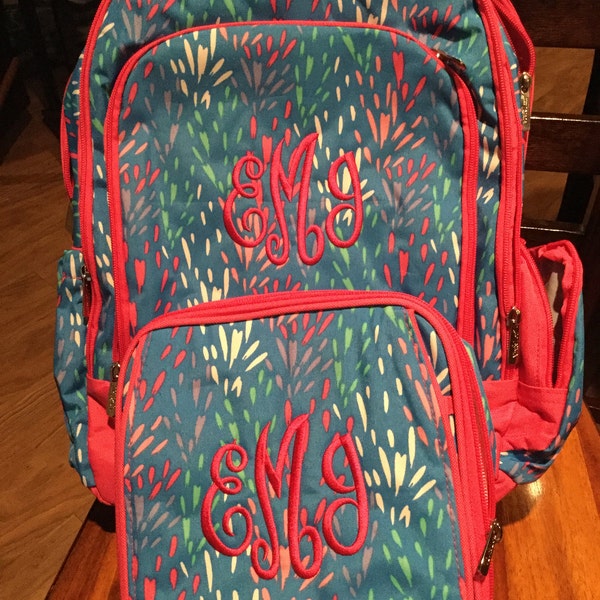 Monogram Backpack, Personalized School Bag, Monogram Girls and Boys ...