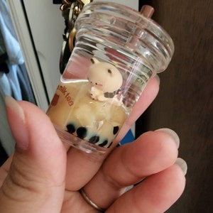 Astronaut Liquid Keychain Boba Keychain Quicksand Keychain | Etsy