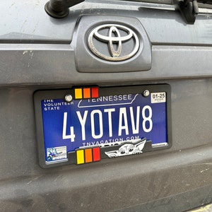 Vintage-toyota-retro-style-license-plate-frame-trd-offroad-tacoma-fj ...