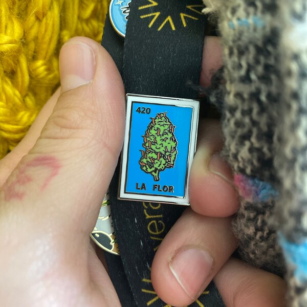 LA FLOR PIN - [ Weed Nug Loteria Card, Cannabis, Marijuana, Ganja ...