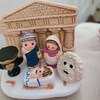 Greek Nativity Scene Handmade in Clay 1 Block 3.1x2x3.1 High, Greece ...
