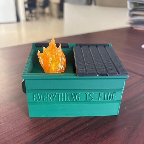 Flickering LED Dumpster Fire - Etsy