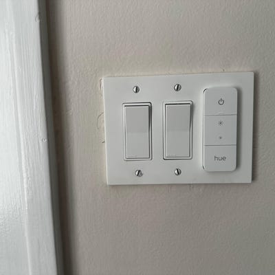 Philips Hue Dimmer Switch V1 2-gang Decorator Light Switch Wall Plate ...