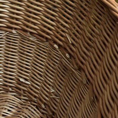 Shallow Laundry Basket, Handwoven Storage Basket, Oval Laundry Basket ...