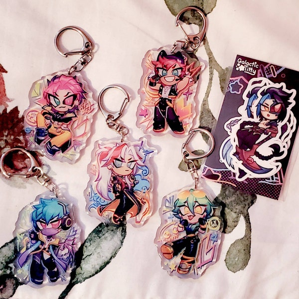 Preorder PSG DOUBLE SIDED Acrylic Charms Panty and Stocking Keychains ...