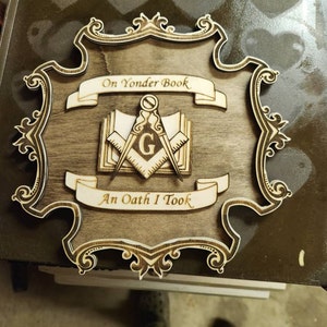 SVG File Masonic Plaque Laser Cut - Etsy