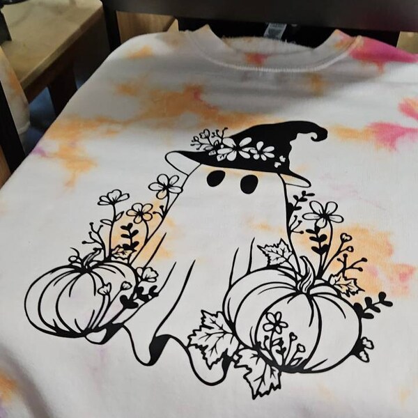 Spooky Ghost, Halloween Svg, Fall SVG, Pumpkins, Leaves SVG, Cute ...