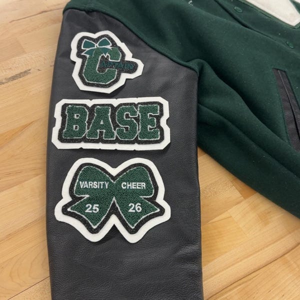 Cheer Bow-custom Embroidered Patches for Letterman Jackets, Bags ...