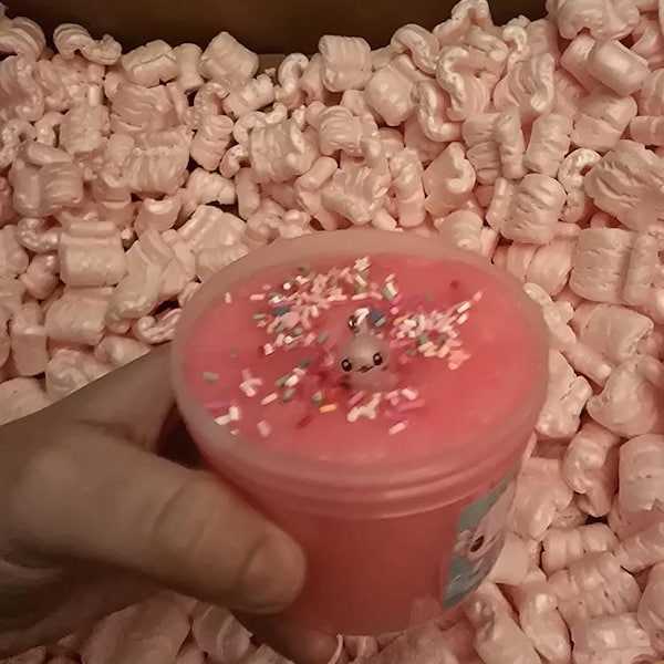 Winter Cow Cloud Slime White & Blue Drizzly Slime With Vanilla ...