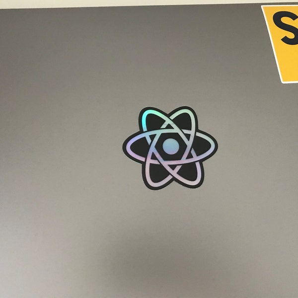 Holographic React Sticker - Etsy