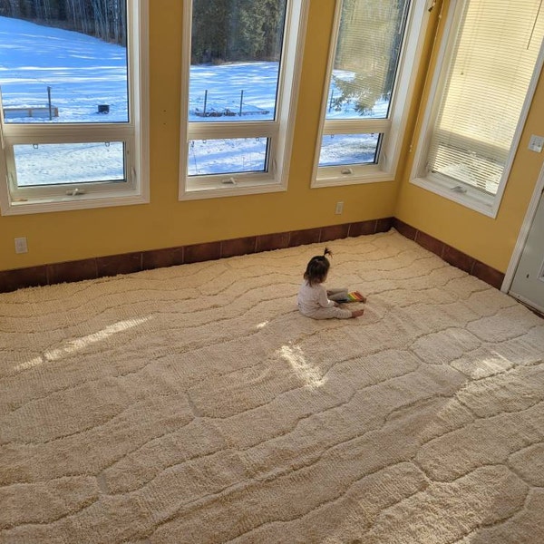 Moroccan Cobalt Blue Rug Moroccan Solid Rug Beni Ourain Rug Berber ...