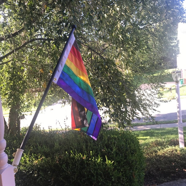 Philadelphia Rainbow Flag, Hand-sewn Inclusive Philly Rainbow Flag ...