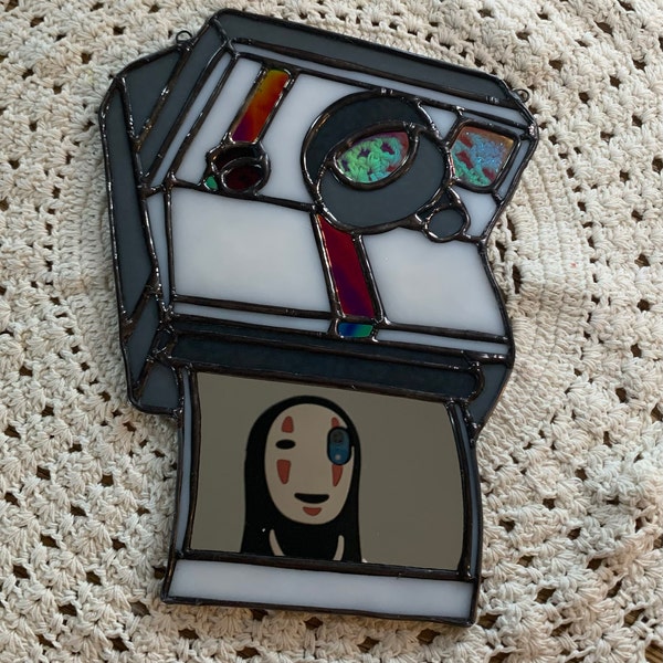 Stained Glass Pattern, Stained Glass Polaroid Camera Pattern, Digital ...