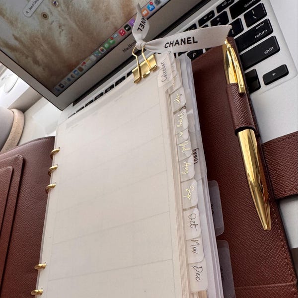 Monthly Tabs Clear Transparent Stickers | Foiled Side Tabs Stickers ...