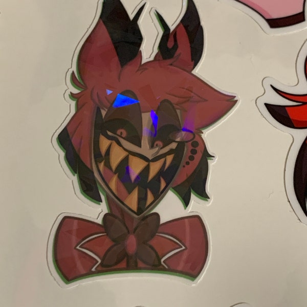 Hazbin Hotel Lucifer Sticker 4 Hazbin, Glitter, Laminated, Lucifer ...