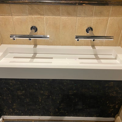 BESPOKE CORIAN Wash Trough With Hidden Waste - Etsy