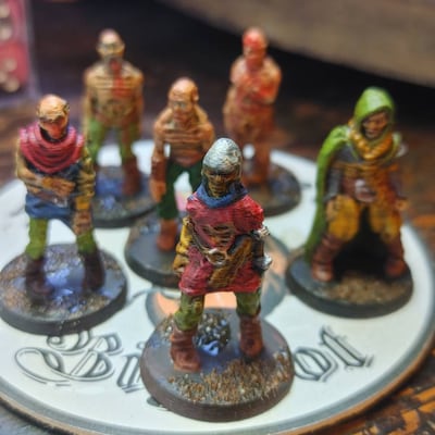 Zombie Horde set of 6, 12k Resin Dungeons and Dragons Dnd Miniatures D ...