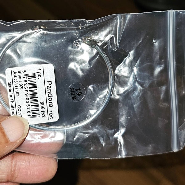 Authentic Pandora Bracelets, Pandora Silver OPEN BANGLE With Silicone ...