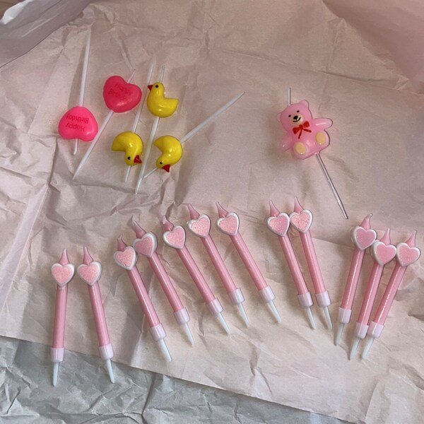 Pastel Color Happy Birthday Letter Candles| HBD Candles - Etsy