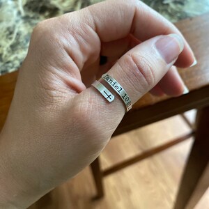 Personalized Bible Verse Wrap Ring, Silver Minimalist Wrap Ring, Custom ...