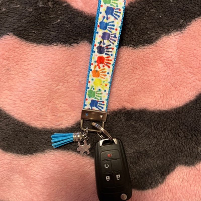 Autism Key Fob Autism Keychain Teacher Key Fob Artist Key Fob Hands Key ...